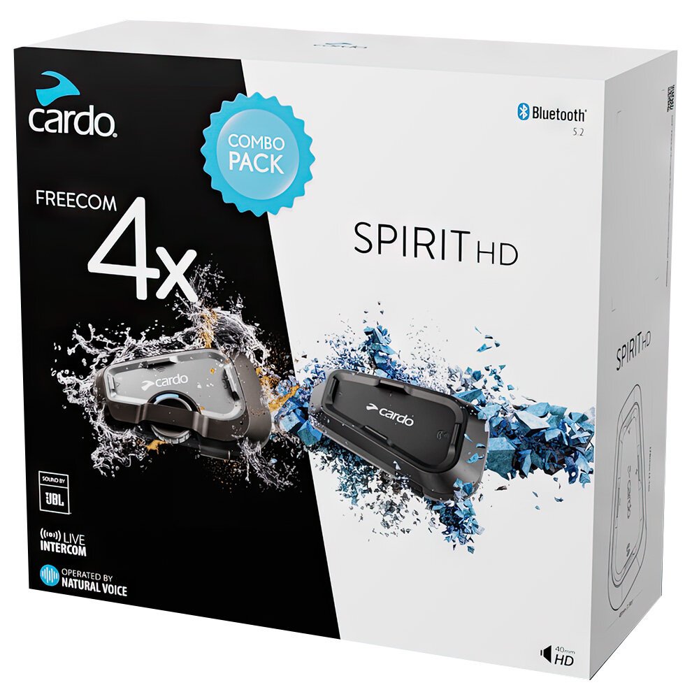 Cardo FREECOM 4X and SPIRIT HD Combo Pack - Motorcycle Intercom Systems ...